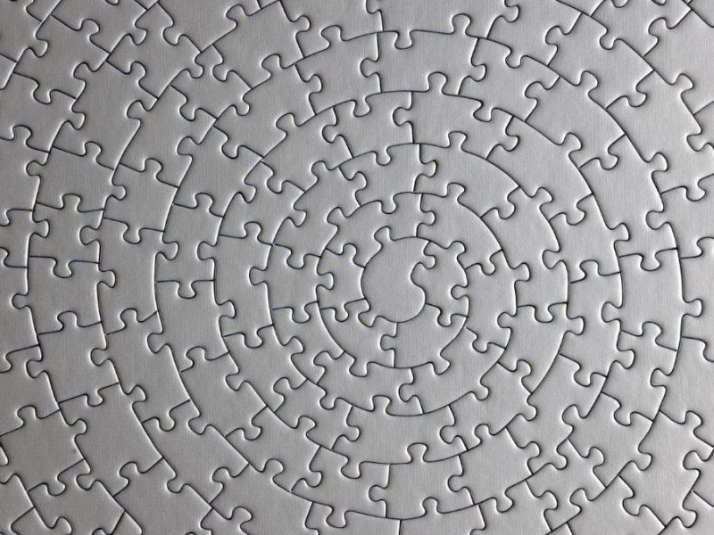Grey Puzzle Wallpaper | About Murals