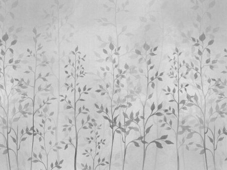 Grey Leaf Wallpaper | About Murals