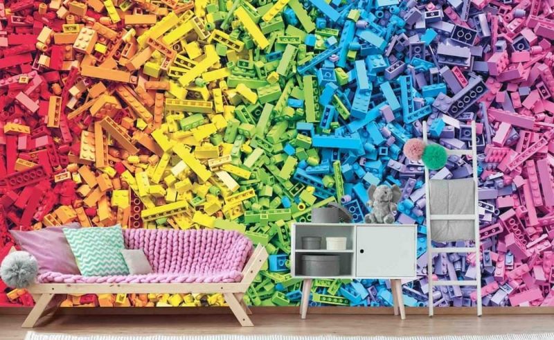 Building Blocks Wallpaper | Cool Design for Walls | About Murals