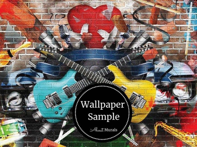 Rock Graffiti Mural | Wallpaper Sample | About Murals Canada